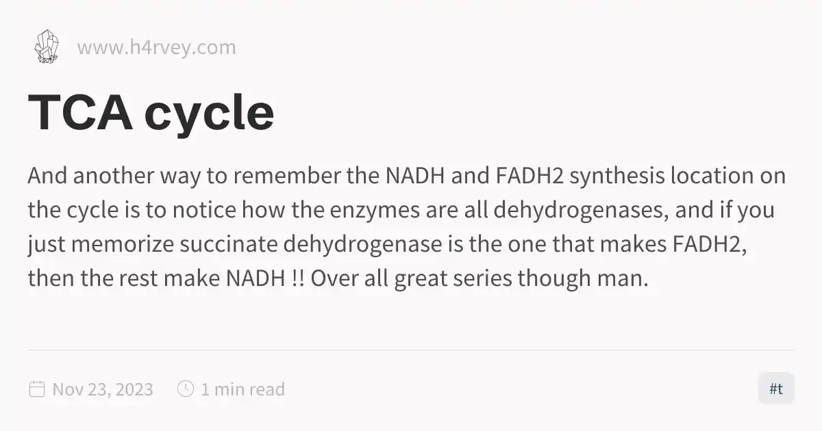 TCA cycle
